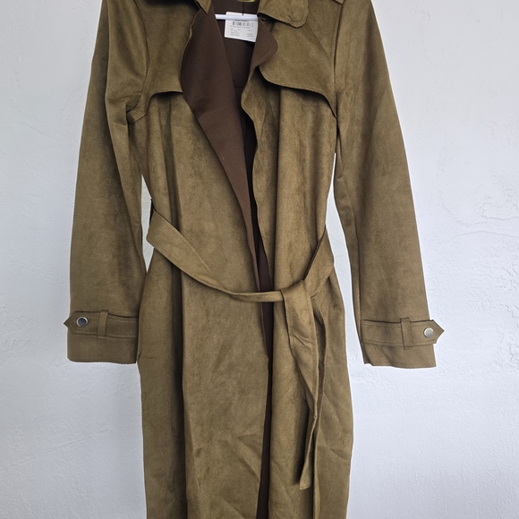 Koton | Jackets & Coats | Brown Trench Coat With Tie Belt And Storm ...